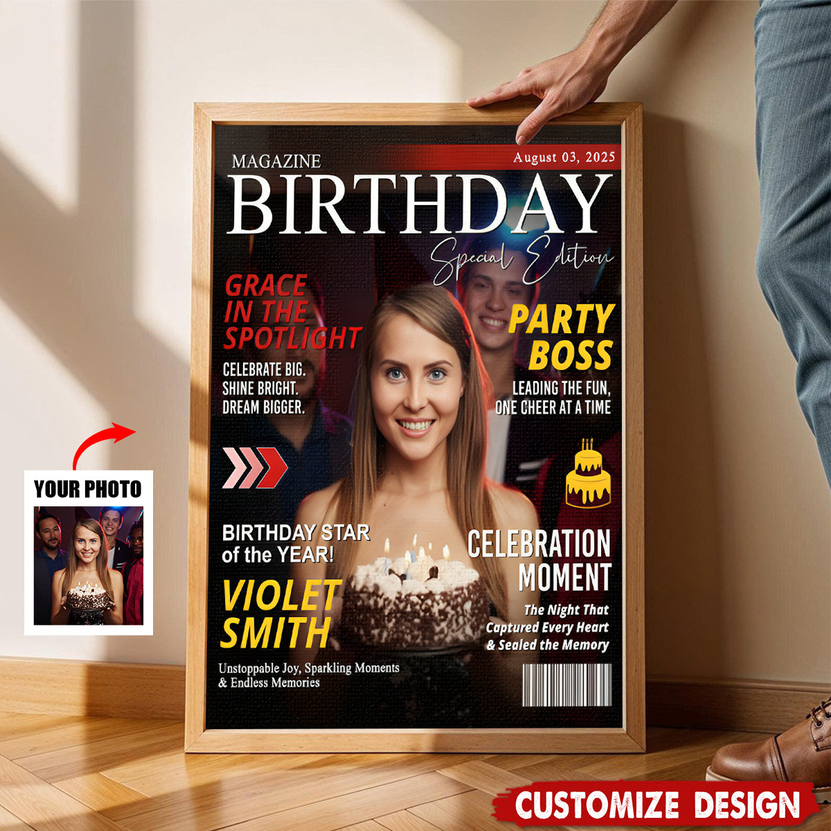 Personalized Birthday Magazine Cover Poster - OKBANDS