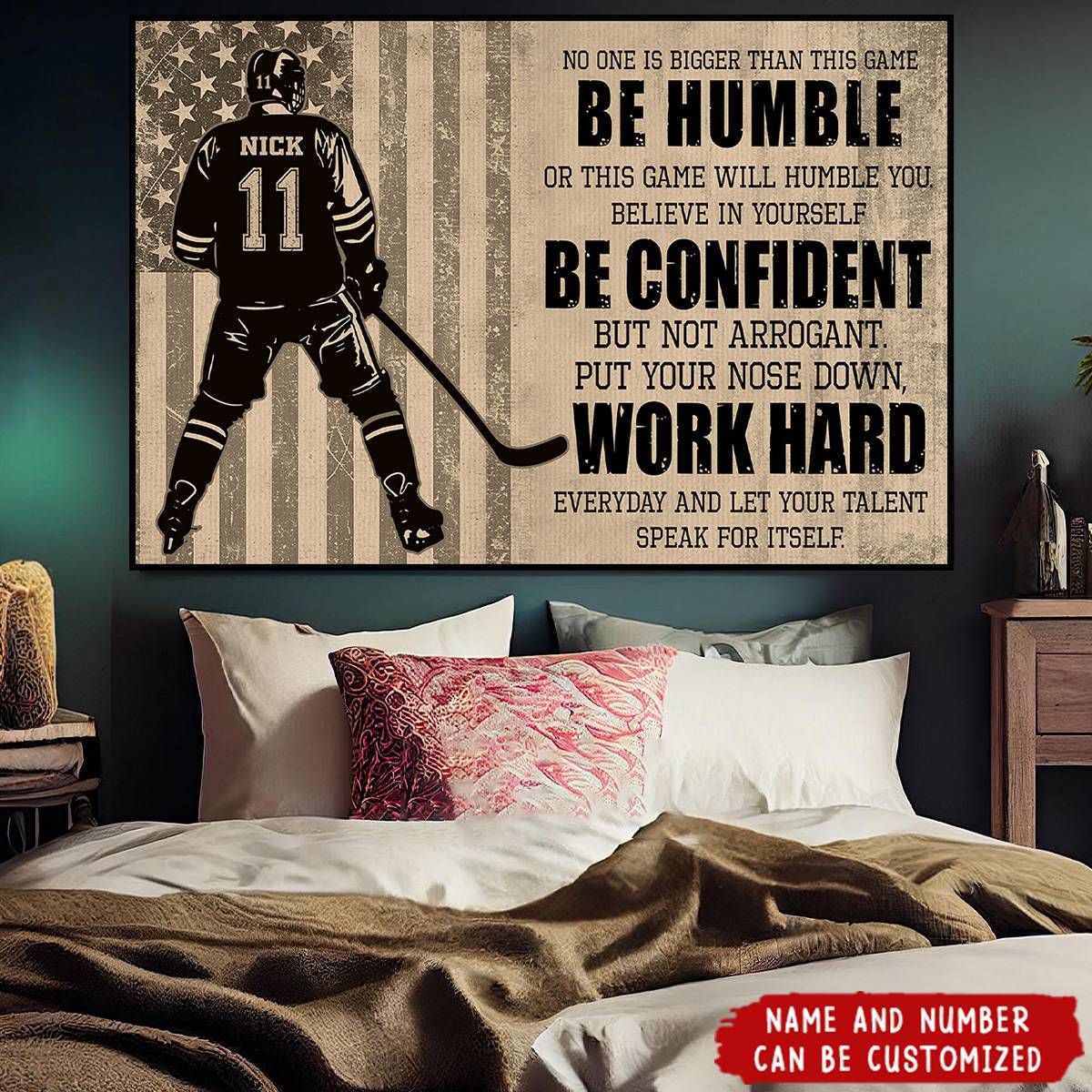 Personalized Hockey Life Lessons Poster- Gift For Hockey Lovers - OKBANDS