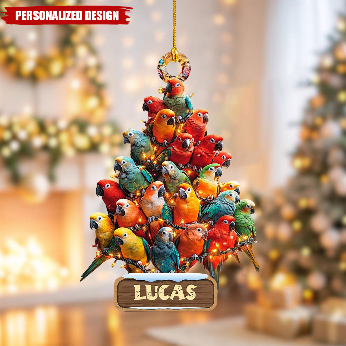 Personalized Parrot Christmas Ornament-Gift For Parrot Lover-2024 New ...