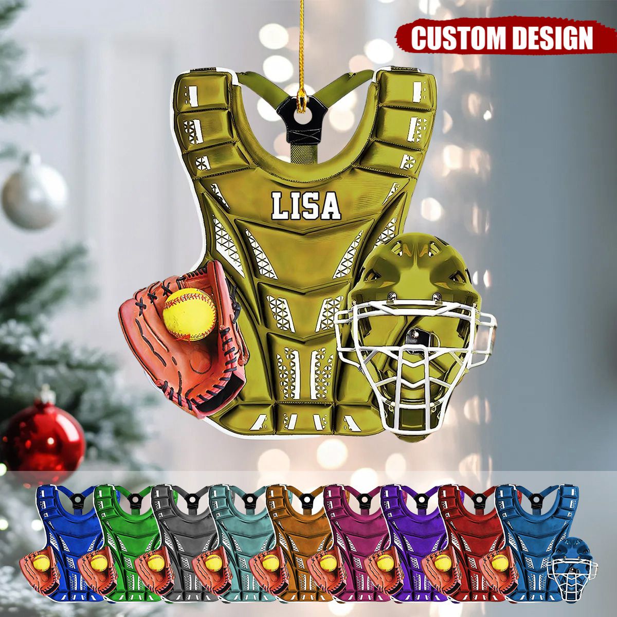 Personalized Softball Uniform Christmas Ornament Gift For Softball Lov ...
