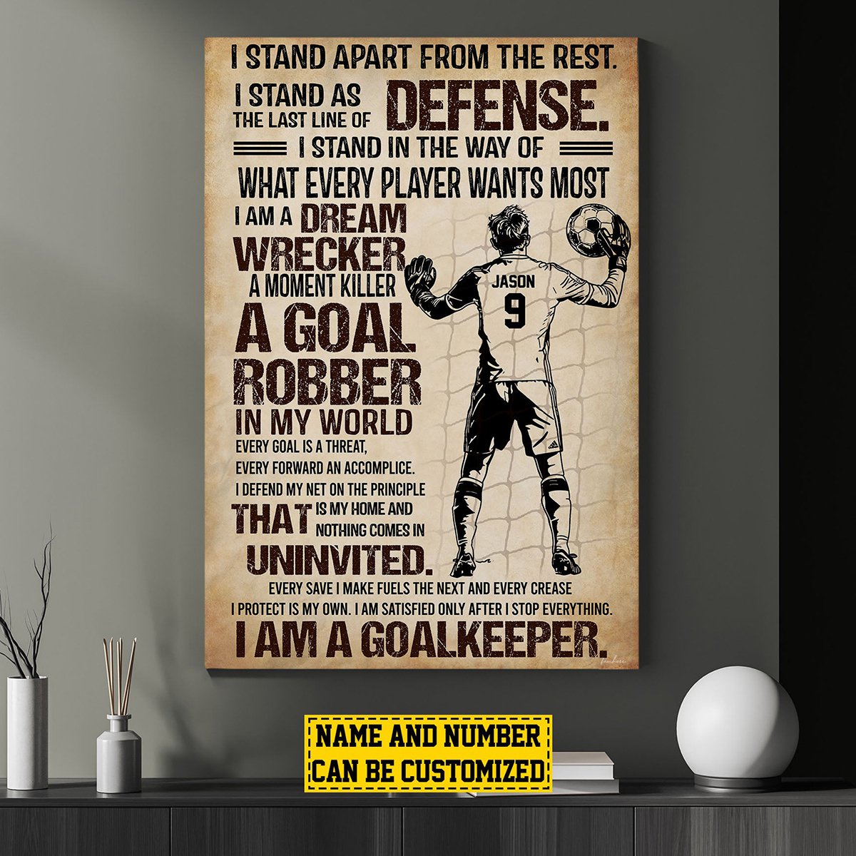 I Am A Goalkeeper, Personalized Goalkeeper Poster, Poster Gift For Goa ...