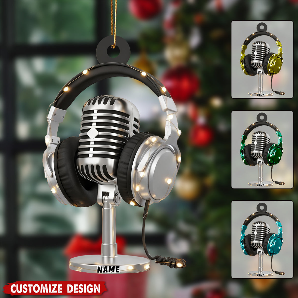 Personalized Microphone Radio Christmas Ornament - Gifts For Music Lov ...