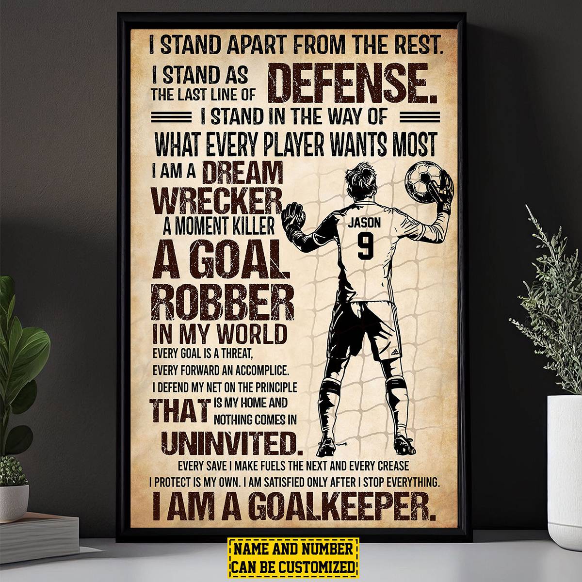 I Am A Goalkeeper, Personalized Goalkeeper Poster, Poster Gift For Goa ...