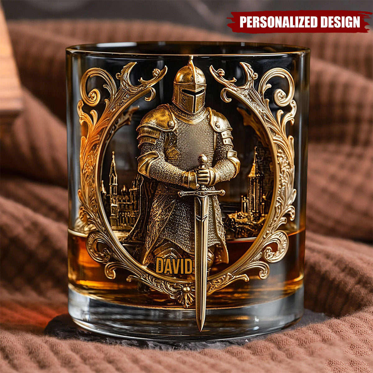 Knight Of God-Personalized Whiskey Glass - OKBANDS