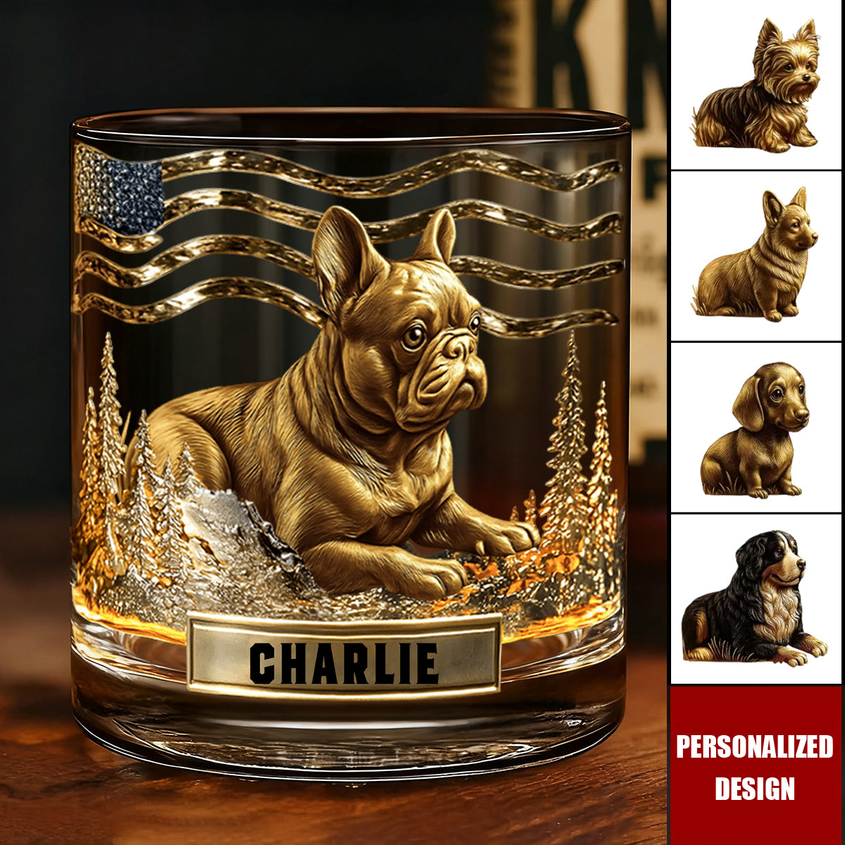 Any Dog Breeds, Personalized Dog Whiskey Glass, Gift For Dog Lovers ...