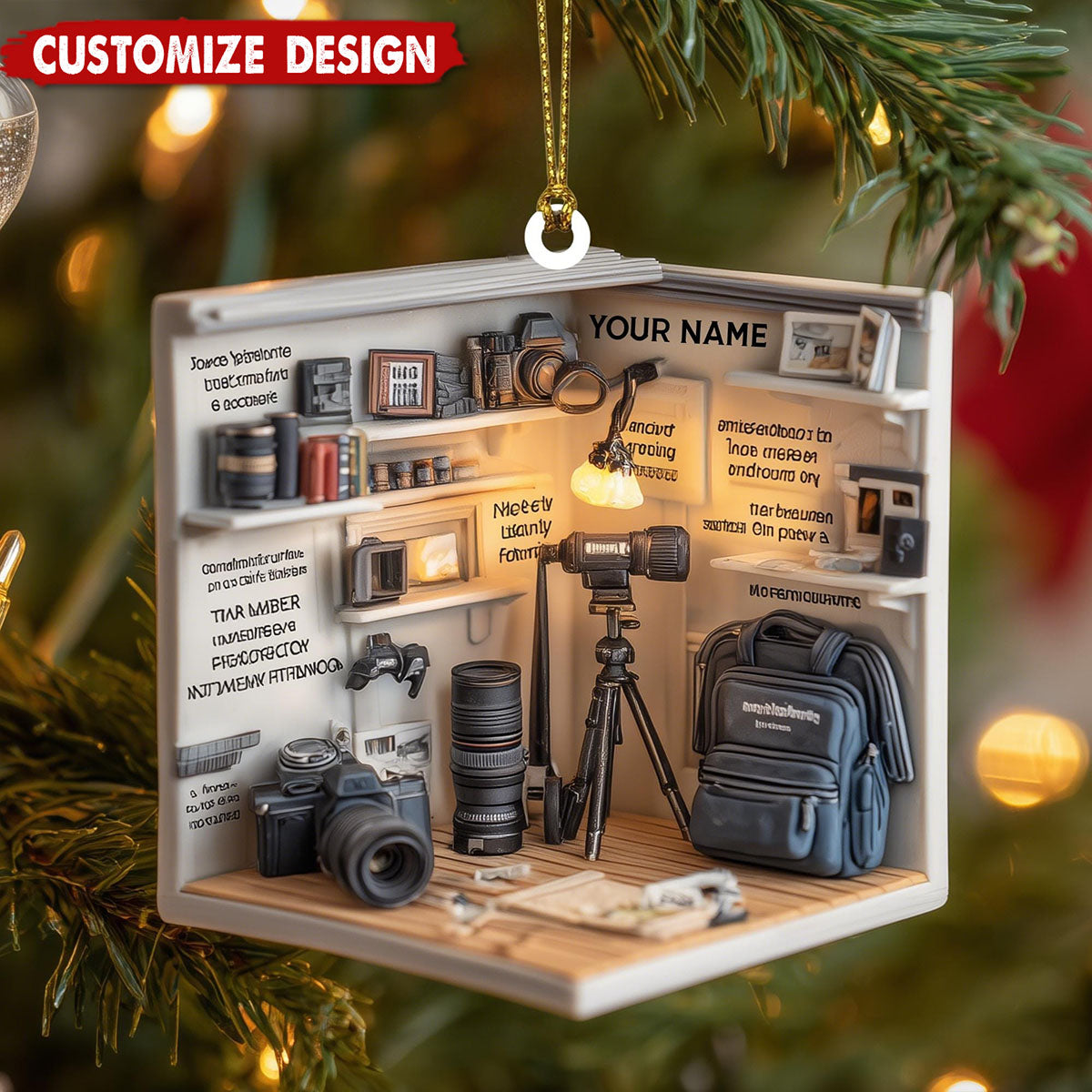 Personalized Camera Christmas Ornament-Gift For Photographer - OKBANDS
