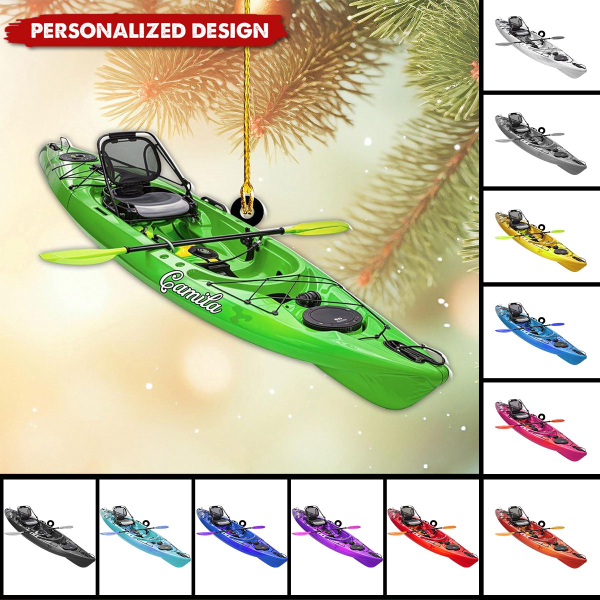 New Release Personalized Kayak Ornament-Gifts For Water Sports Enthusi ...