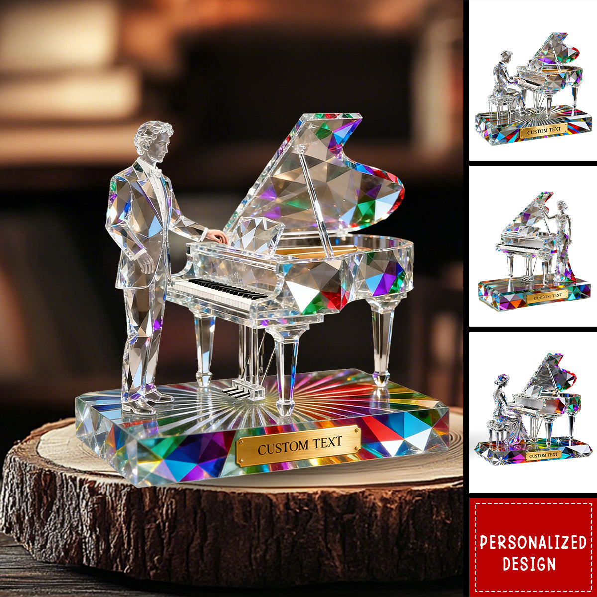 Personalized Stained Glass Piano Acrylic Plaque - OKBANDS