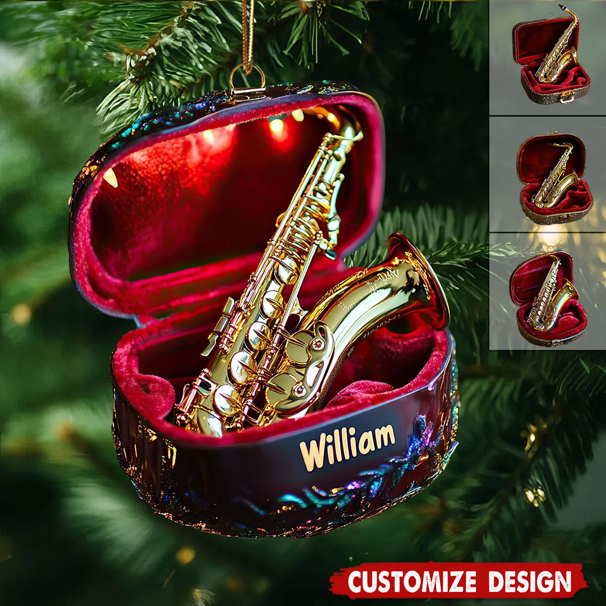 Personalized Saxophone Christmas Ornament - Gift For Musician - OKBANDS