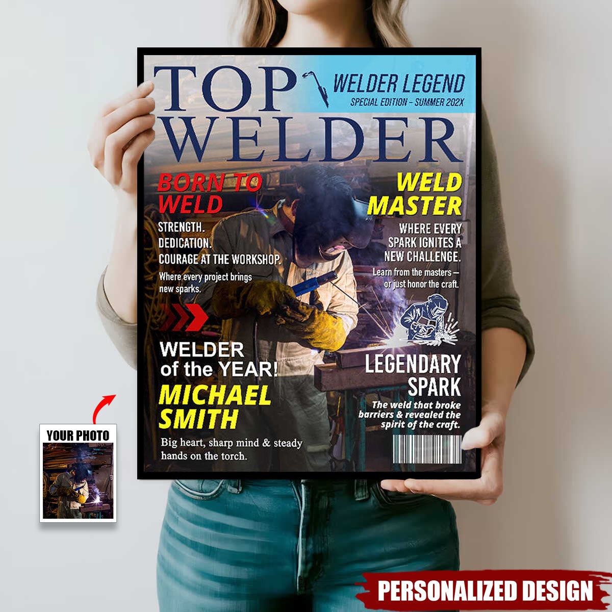Personalized Welder Magazine Poster-Gift for Welders - OKBANDS