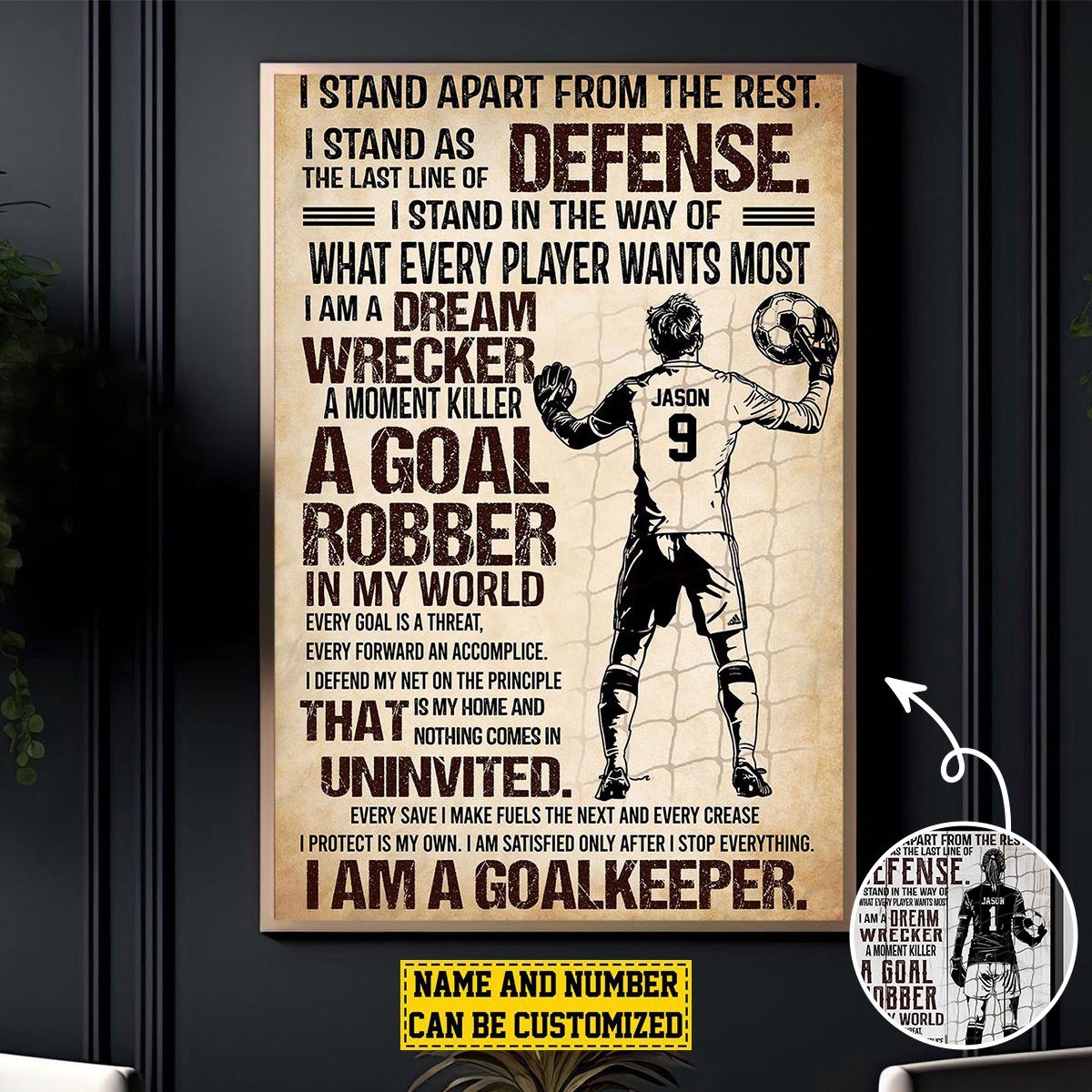 I Am A Goalkeeper, Personalized Goalkeeper Poster, Poster Gift For Goa ...