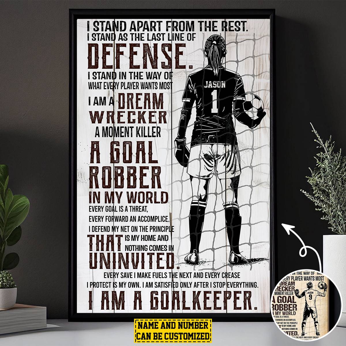 I Am A Goalkeeper, Personalized Goalkeeper Poster, Poster Gift For Goa ...