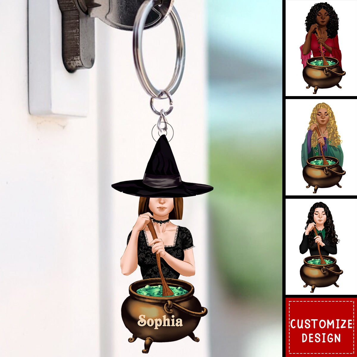 Personalized Witchy/Wizard Acrylic Keychain - OKBANDS
