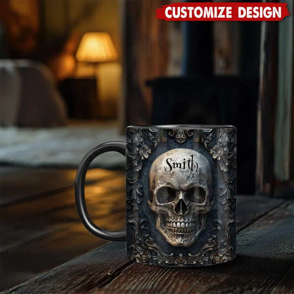 Awesome Retro Skull – Personalized Skull Mug - OKBANDS