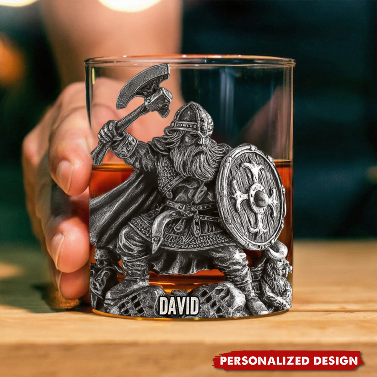 Viking Spirit - Personalized Viking Whiskey Glass - OKBANDS