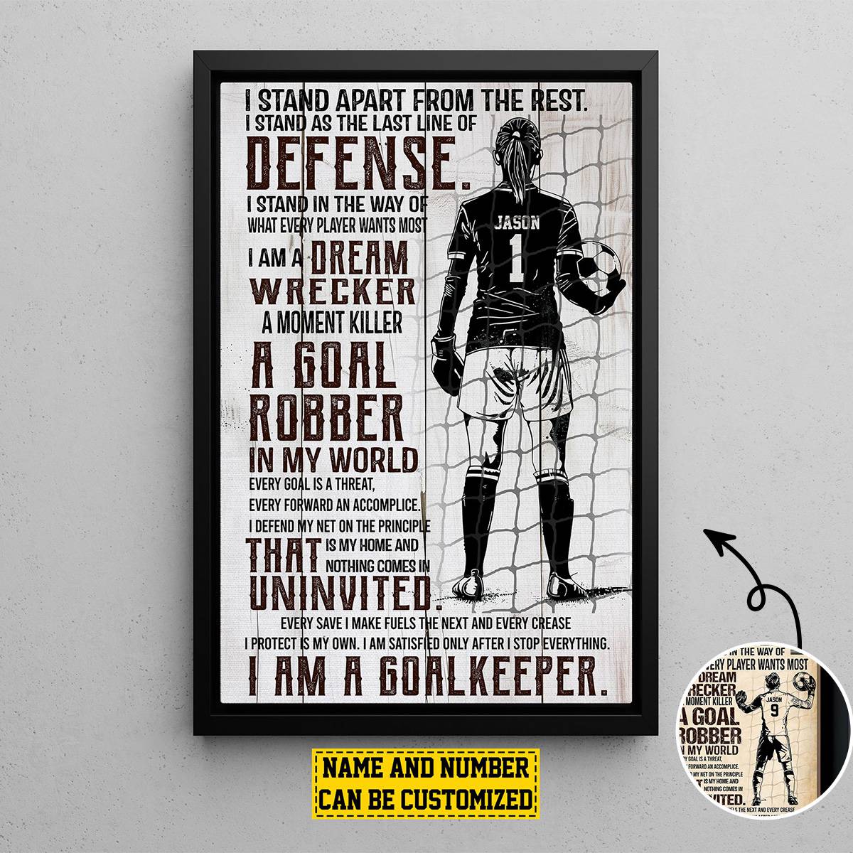 I Am A Goalkeeper, Personalized Goalkeeper Poster, Poster Gift For Goa ...