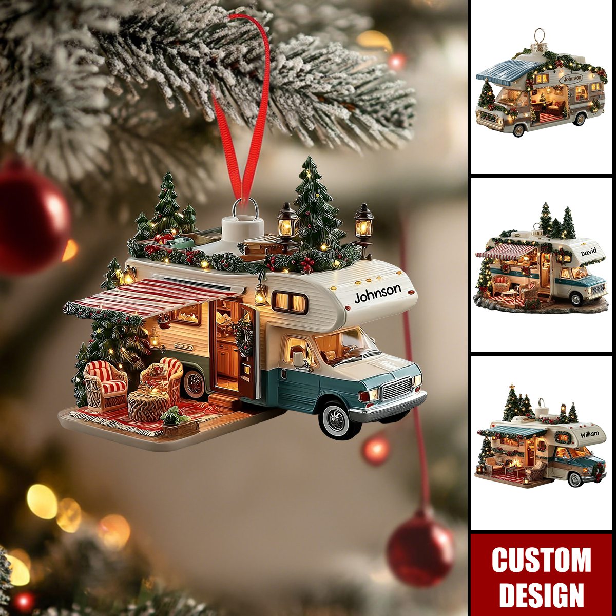 Personalized Vintage RV Camper Christmas Ornament - Gift For Campers ...
