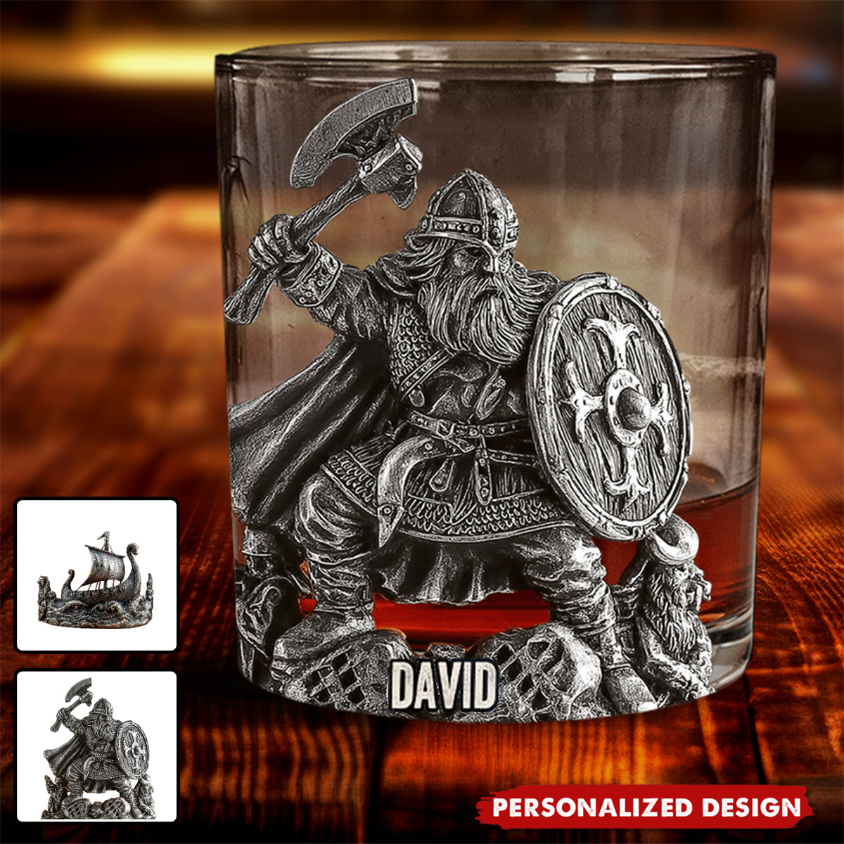 Viking Spirit - Personalized Viking Whiskey Glass - OKBANDS