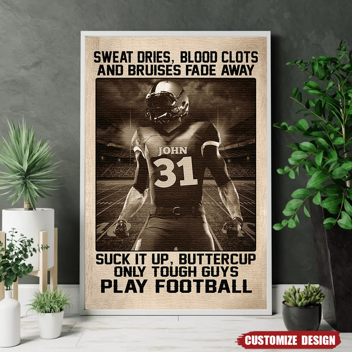 American Football Sweat Dries Blood Clots And Bruises Fade Away - Pers ...