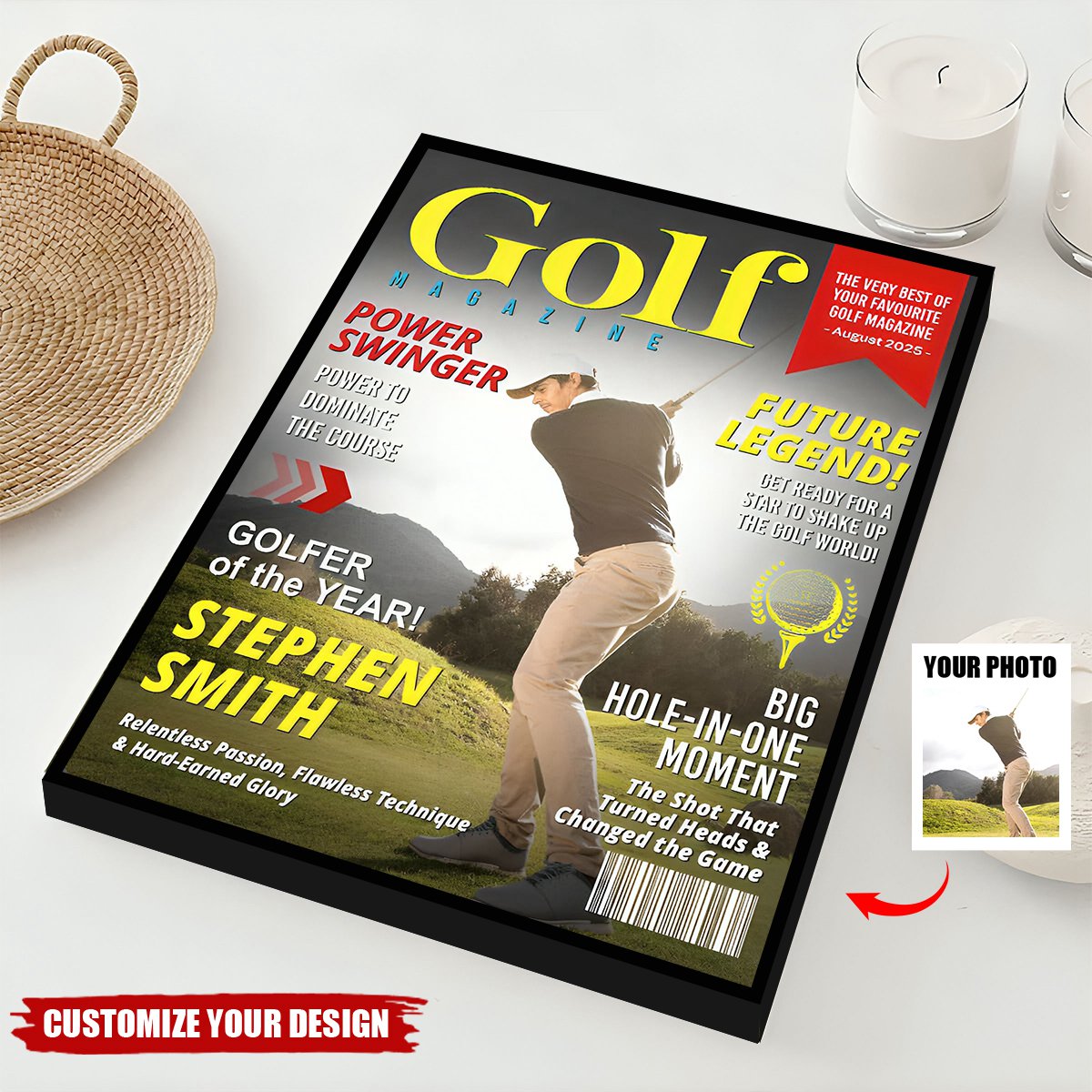 Personalized Golf Magazine Cover Poster - Unique Gift for Golf Lovers ...