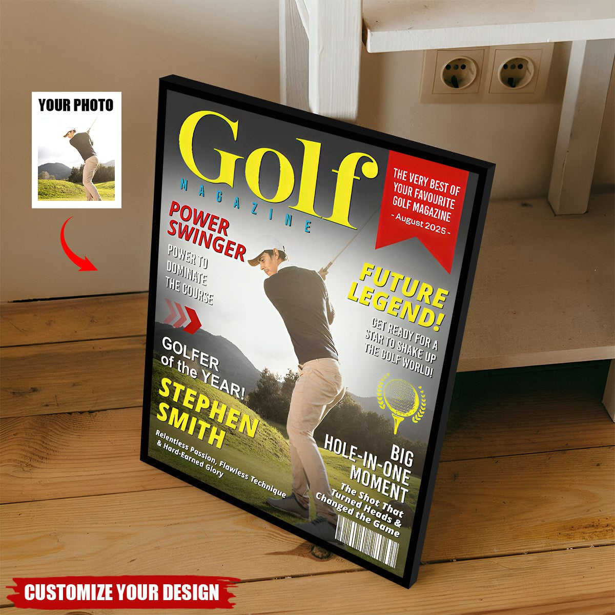 Personalized Golf Magazine Cover Poster - Unique Gift for Golf Lovers ...