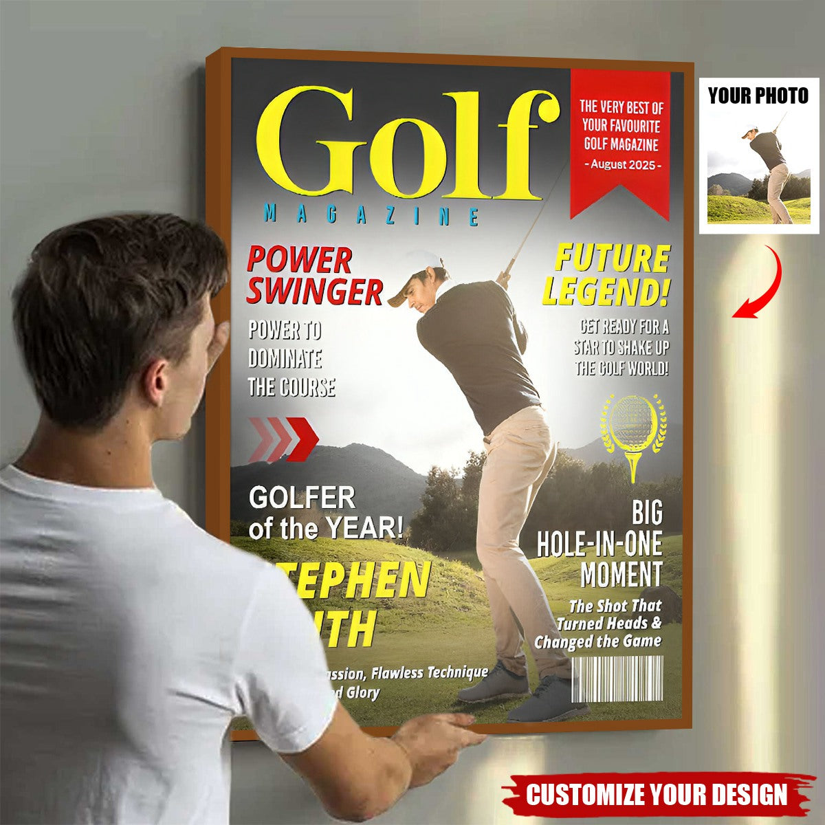 Personalized Golf Magazine Cover Poster - Unique Gift for Golf Lovers ...