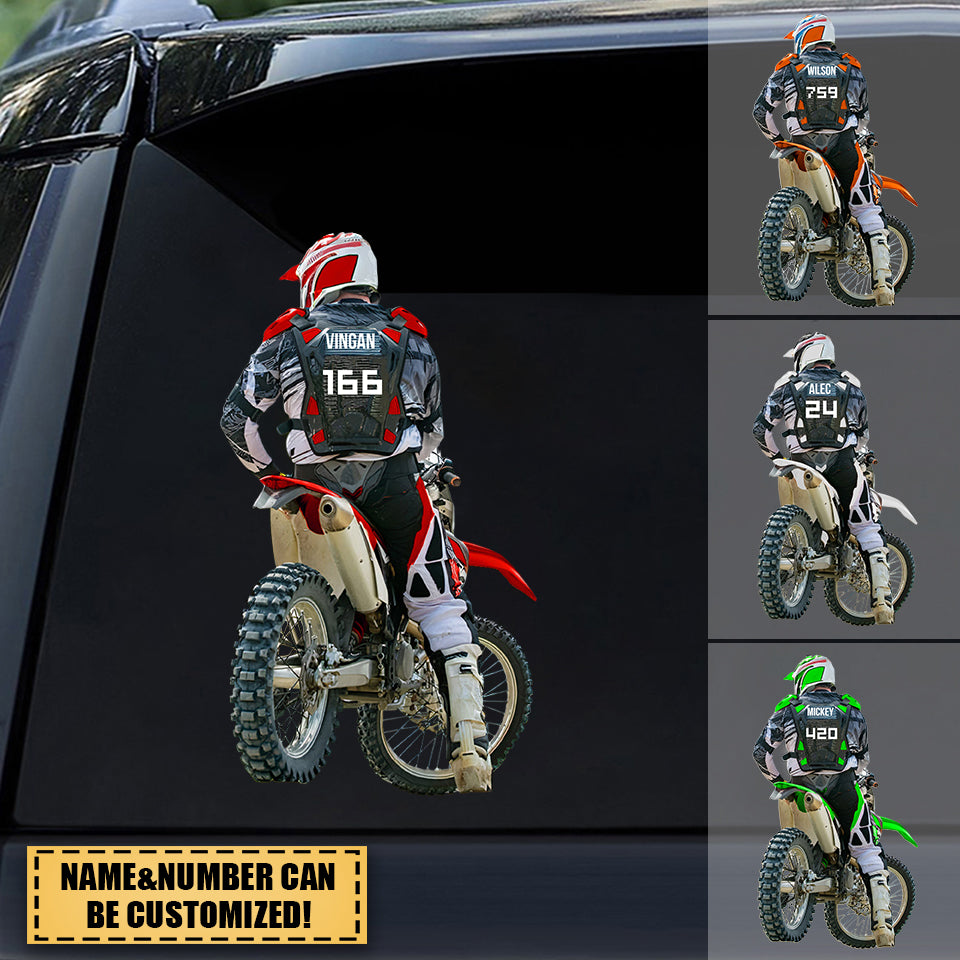 Personalized Motocross Racer Car Sticker - OKBANDS