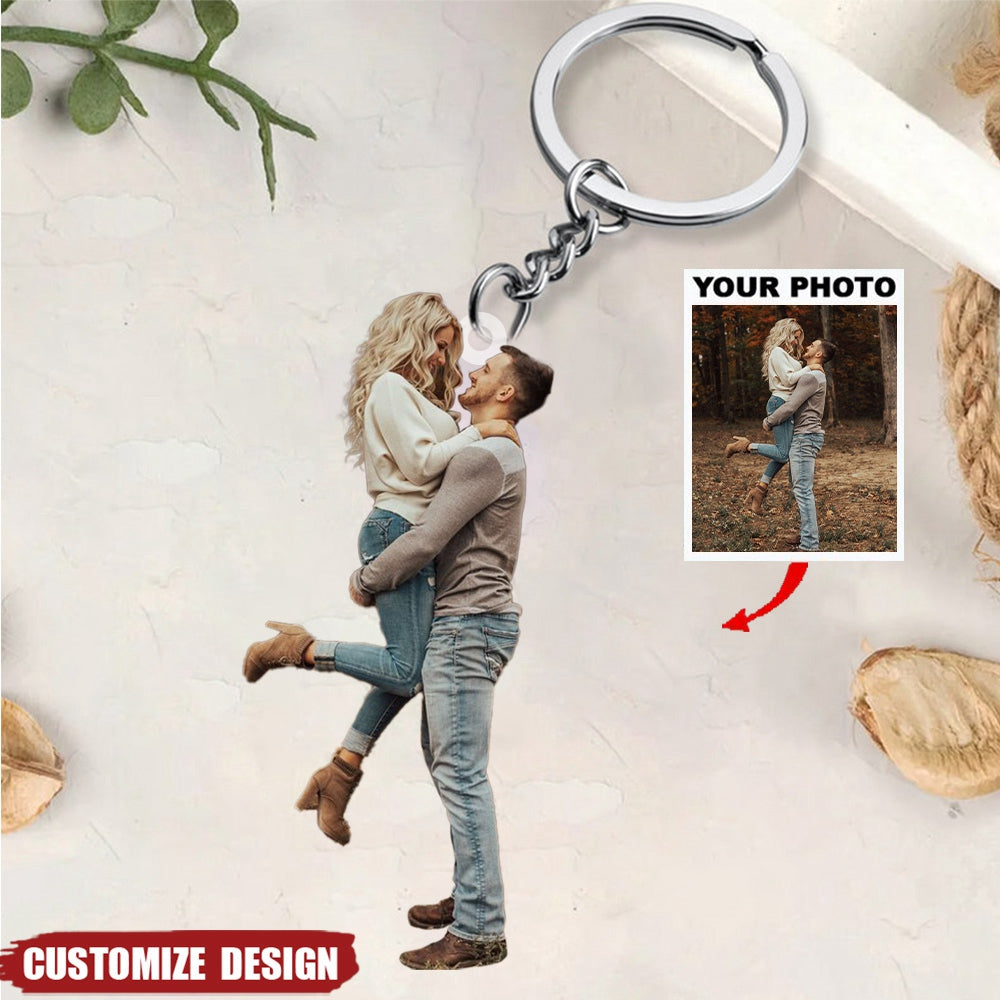 Personalized Couple/Marriage Upload Photo Acrylic Keychain - OKBANDS