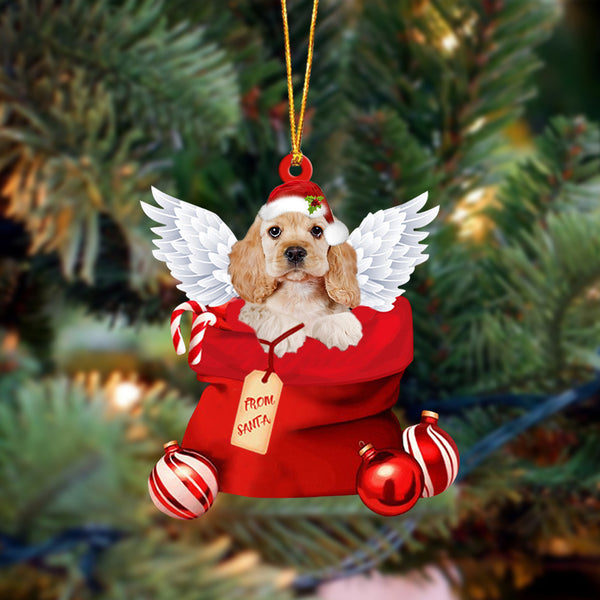 Cocker Spaniel Angel Gift From Santa Christmas Ornament - OKBANDS