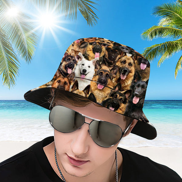 A Bunch Of German Shepherds Bucket Hat - OKBANDS
