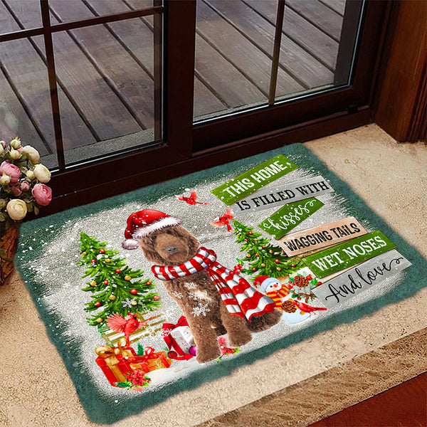 This Home Is Filled With Kisses/Goldendoodle Doormat - OKBANDS