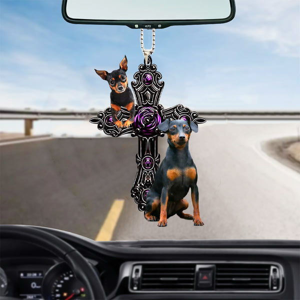 Miniature Pincher Pray For God Car Hanging Ornament - OKBANDS