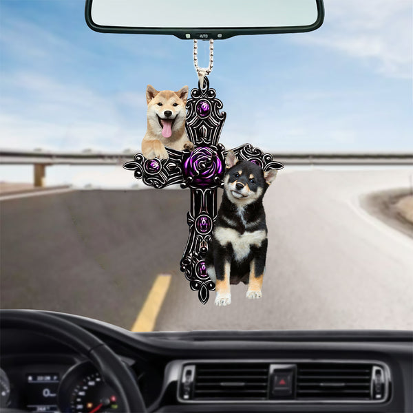 Shiba Inu Pray For God Car Hanging Ornament - OKBANDS